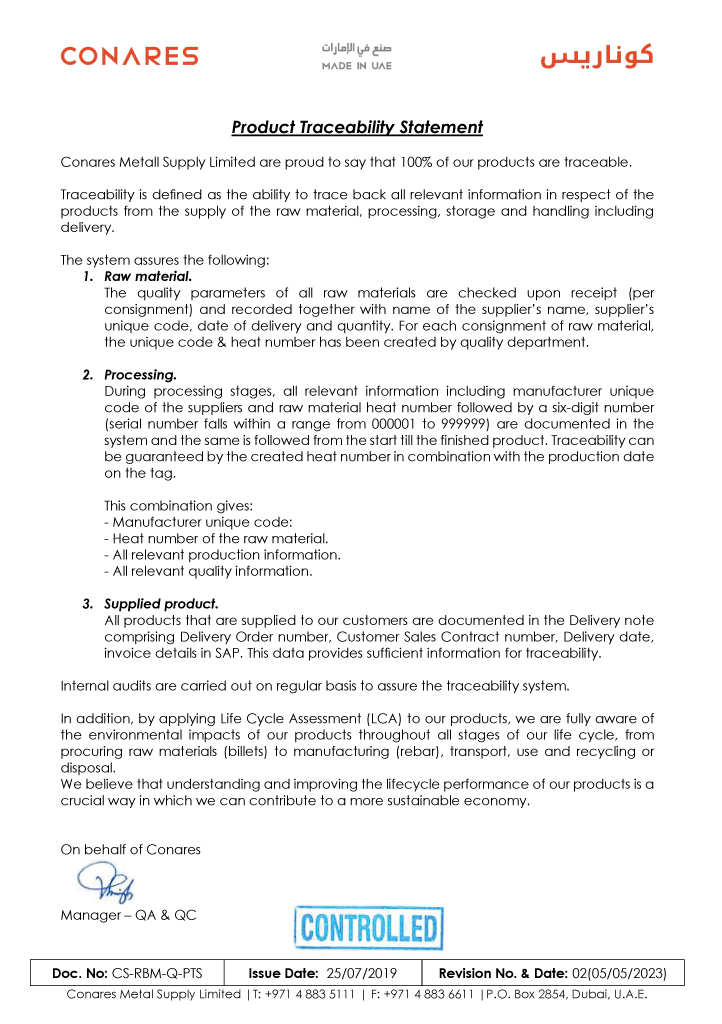 Product Traceability - Conares
